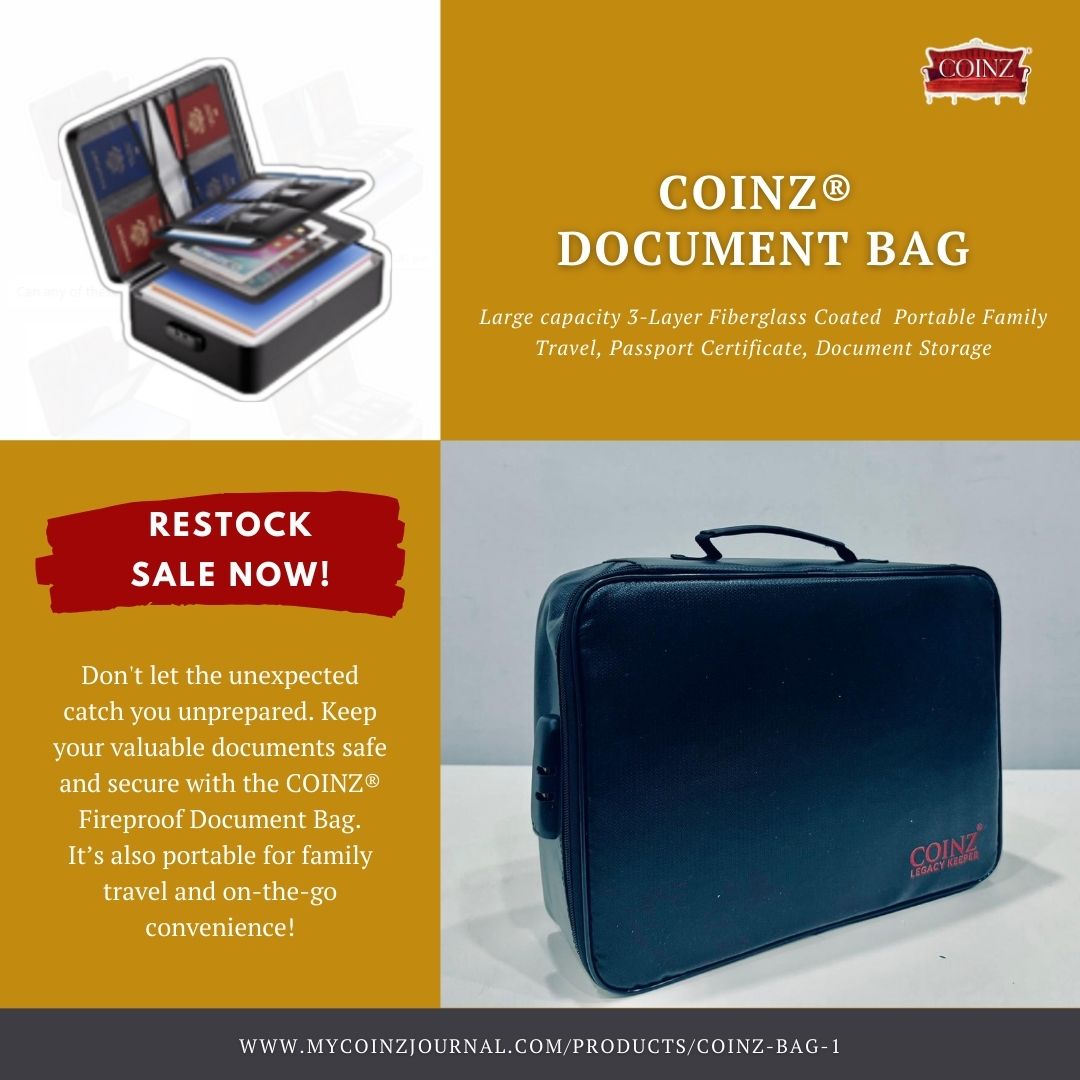 COINZ Legacy Keeper Fireproof Bag – My COINZ®️Journal